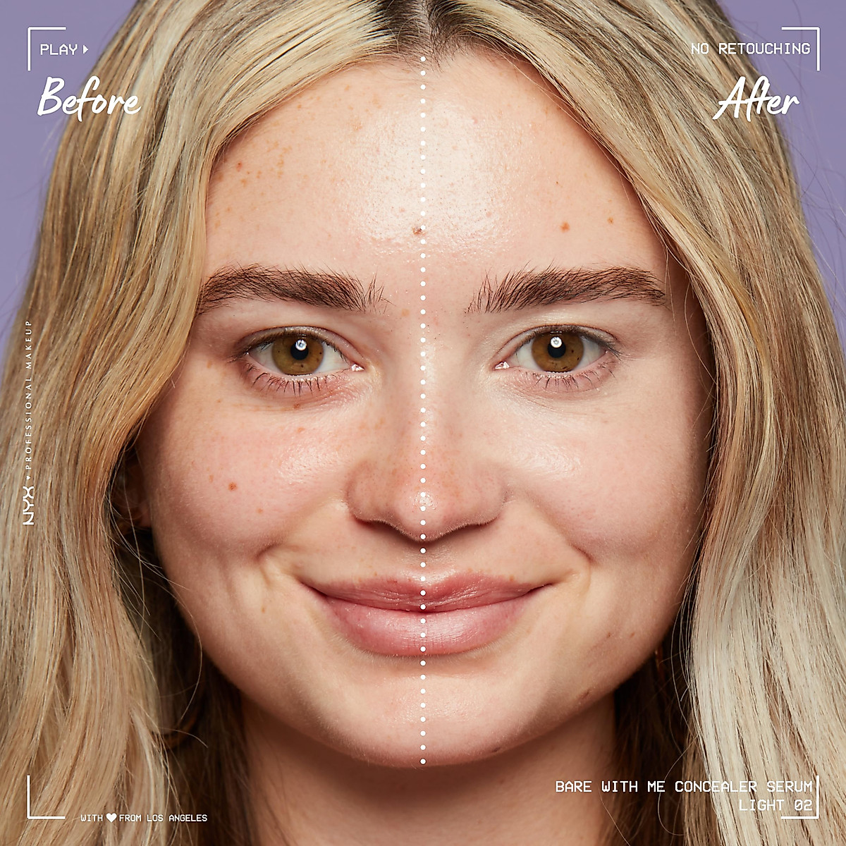 NYX PROFESSIONAL MAKEUP Bare With Me Concealer Serum, Concealer Makeup For Up To 24Hr Hydration - Light