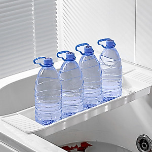 Bathtub Shelf, Retractable MultiFunctional Bathtub Caddy Tray, AntiRust for Bathtub Shampoo