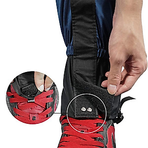 Luwint Waterproof Kids Leg Boot Gaiters - Hiking Hunting Climbing Gear for 6-12 Yrs Old Girls Boys (Navy)