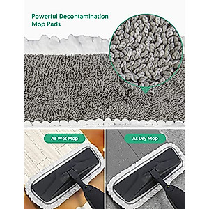 Reusable Mop Pads Compatible with Swiffer PowerMop, Power Mop Refill Pads Microfiber Mop Pads Replacement, 16x6.7Inch Washable Floor Mop Pads Refills Mop Heads for Floor Cleaning, 5 Pack