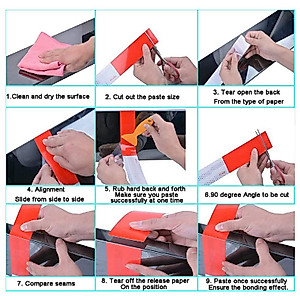 BUYMALLY Reflective Tape Outdoor Waterproof for Trailer - Dot Reflective Reflector Sticker Tape - Utility Trailer Truck Accessories - Red White Reflective Trailer Tape 2in*50Ft