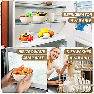 56 Pcs Wheat Straw Dinnerware Sets for 8 Reusable Plates and Bowls Set, Plastic Children Cups, Forks, Knives and Spoon Dishwasher Microwave Safe for Kitchen Camping Party Picnic Outdoor (Beige)