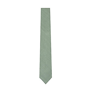 Spring Notion Men's Linen Blend Necktie and Pocket Square Handkerchief Hanky Set Sage