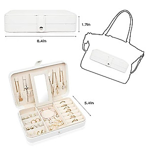 GUKA Plush Velvet Travel Jewelry Box Organizer for Women Girls Jewelry Holder for Earring Ring Necklace Jewelry Travel Organizer Small Jewelry Box