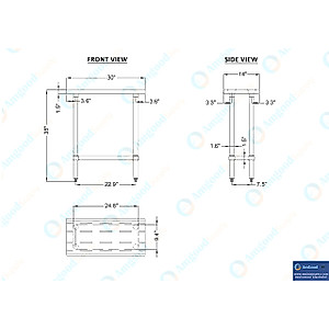 14" x 30" AmGood Stainless Steel Work Table | Metal Kitchen Food Prep Table | NSF | Commercial & Residential Kitchen Laundry Garage Utility Bench