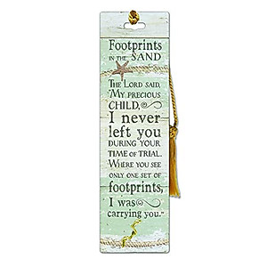 Cathedral Art Bookmark - Footprints in the Sand, One Size, Multicolored