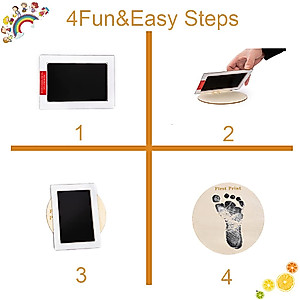 Baby Newborn Custom Announcement Sign, Wooden Birth Announcement Sign for Hospital Baby Name And Birth Details, Fingerprint Footprints Can be Left on The Baby Announcement Sign Back(4-6 inches)