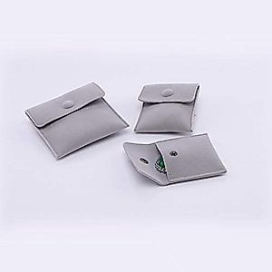Cren Pack of 9 Velvet Jewelry Pouch 3 Sizes Portable Jewelry Gift Bags With Snap Button