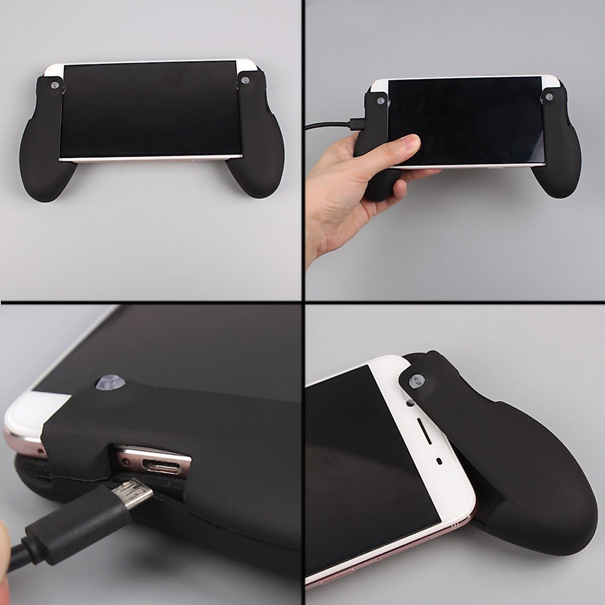 iPad /Android Tablet /SmartPhone Game Controller, Mobile Phone Gamepad Holder Mobile Game Grip Mobile Gamepad Joystick Game Clutch for 4~12.9 In Equipment(black)