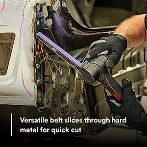 3M Cubitron II File Belt, 33445, 60+ Grit, 1/2 in x 18 in, Pack of 10 File Belts, Resin Bonded, Spot Weld Removal