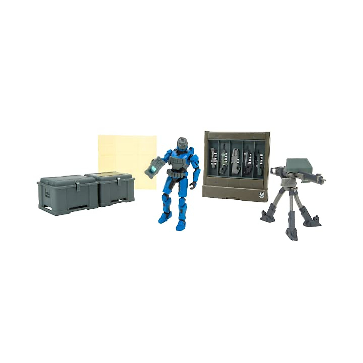 HALO 4” Hero Mission Pack - Spartan Gungnir and Elite Mercenary Action Figures Plus Weapons Infinite Accessories - UNSC Checkpoint