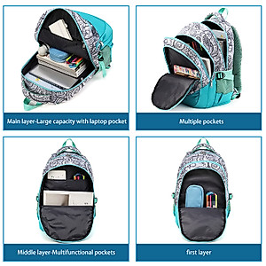 Girls Backpack for Kids Elementary School Bag Bookbag Kindergarten Middle School Teen Girls Mochila Para Niñas with Laptop Compartment Mochilas Escolares Para Adolescentes Book Bag Teenage