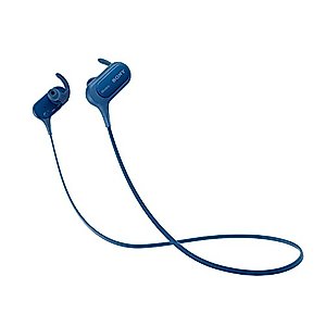 Sony Extra Bass Bluetooth Headphones, Best Wireless Sports Earbuds with Mic/ Microphone, IPX4 Splashproof Stereo Comfort Gym Running Workout up to 8.5 hour battery, blue