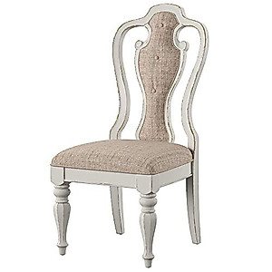 Liberty Furniture Industries Magnolia Manor Splat Back Up Side Chair, W20 x D25 x H45, White