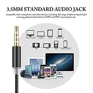 TakeCase Metal Wired Earphone Professional in Ear Headset with Built-in Microphone 3.5mm in-Ear Wired Earphone Heavy Bass Sound Quality Music Sport Headset