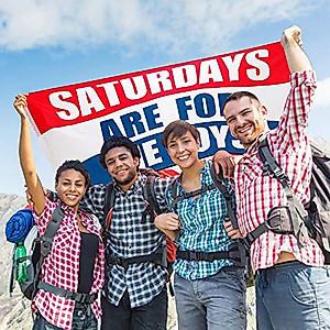Saturdays Boys Flag, 3x5 Feet, Polyester Cloth Resistant Fading Boy Saturday Flag, Perfect for College Football Games Fraternities Parties Dorm Room Decor Banner.