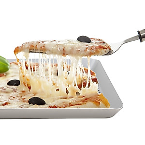 Beasea Square Pizza Pan for Oven, 11.8 Inch Pizza Pan with Holes Aluminum Alloy Pizza Oven Tray Pizza Crisper Pan Pizza Baking Tray Bakeware for Home Restaurant Kitchen