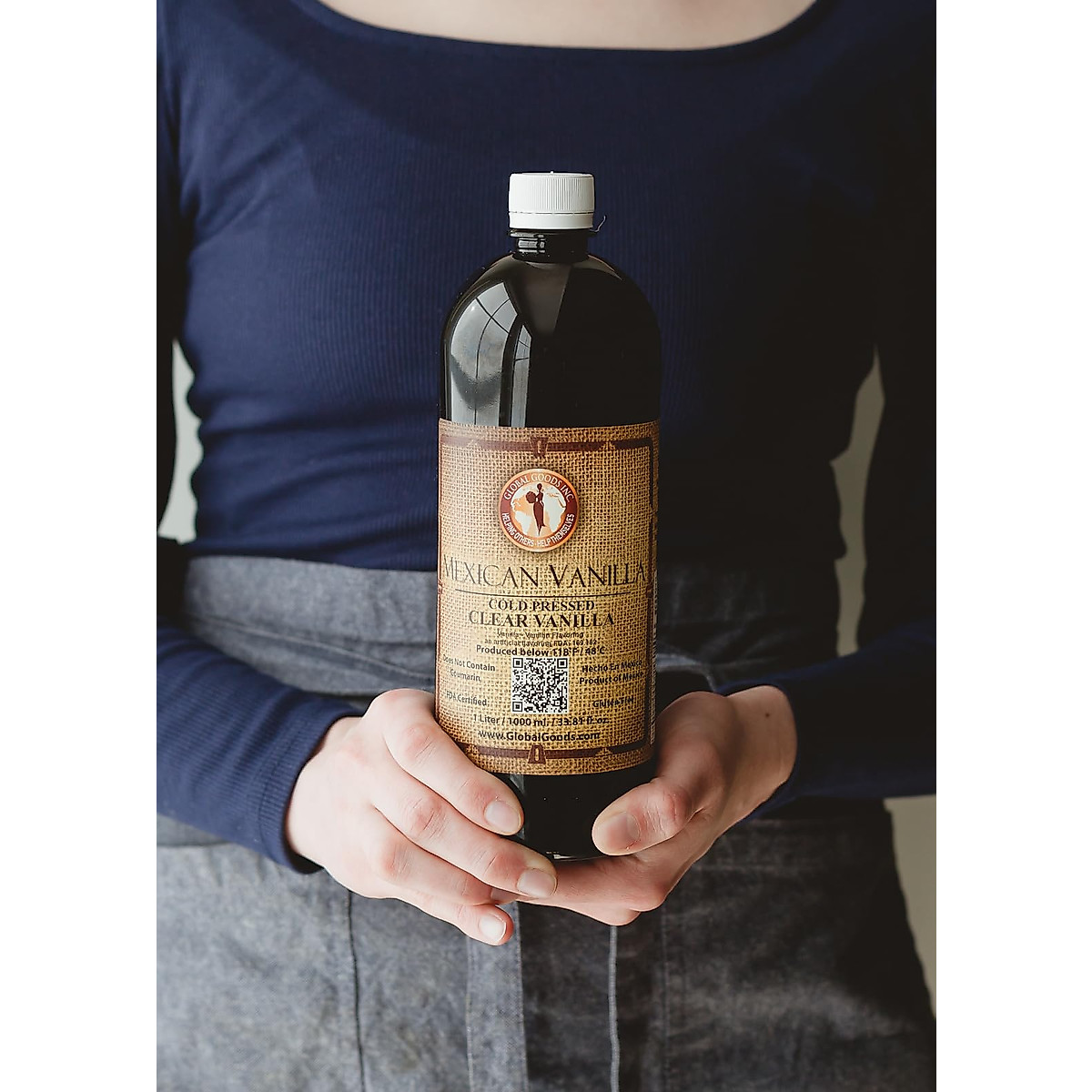 Pure Mexican Vanilla (Clear 1 liter, 33.81 fl oz)