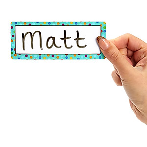 Juvale 36 Pack Magnetic Dry Erase Labels to Write On for Classroom Whiteboard (6 Designs 2x5 in)