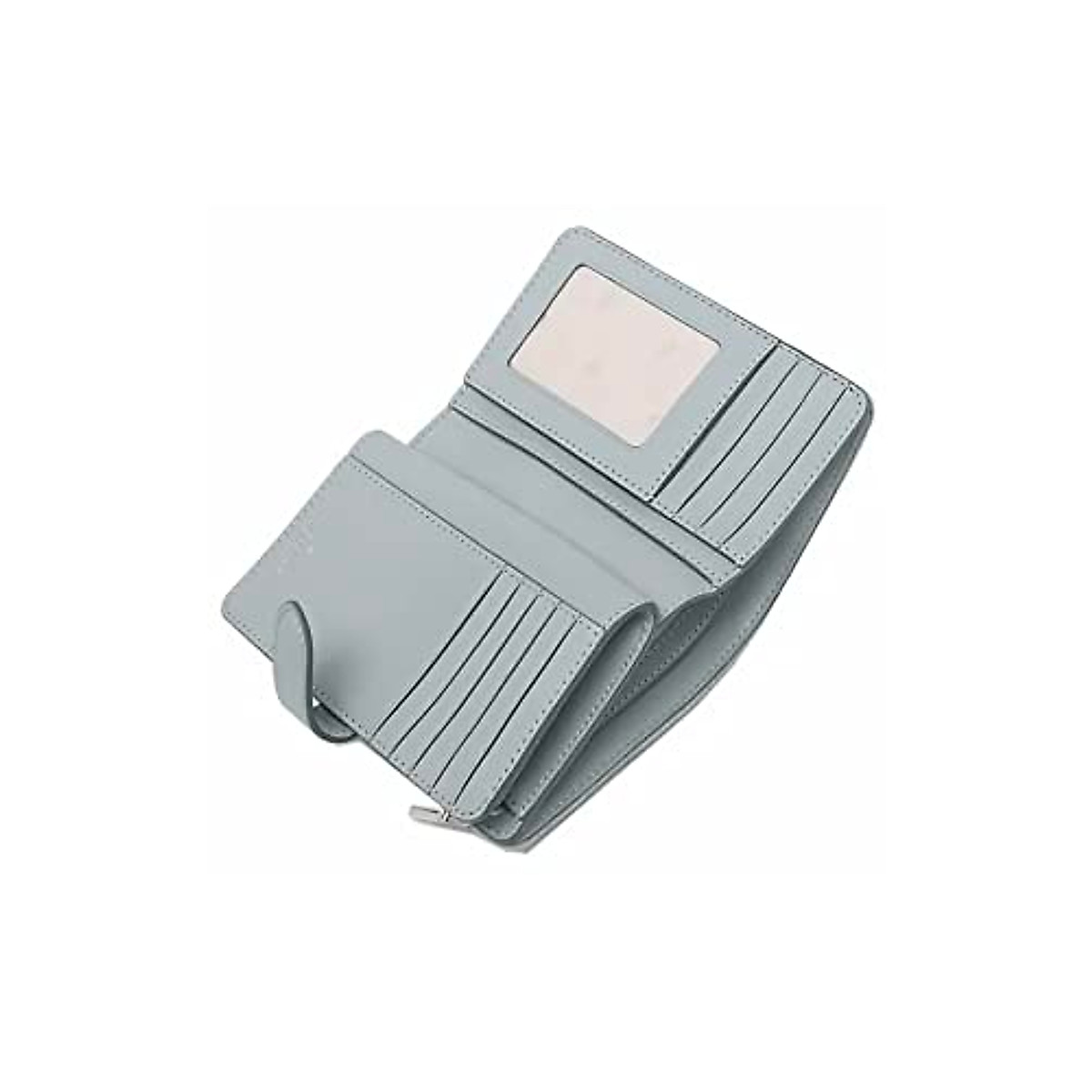 Kate Spade Natalia Quilted Leather Medium Compact Bifold Wallet in Brushed Steel