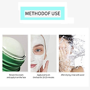 Nenrte 2pcs Green Tea Deep Cleanse Mask Stick, Green Tea Blackhead Remover Stick, Removes Blackheads Green Mask Stick for All Skin Types