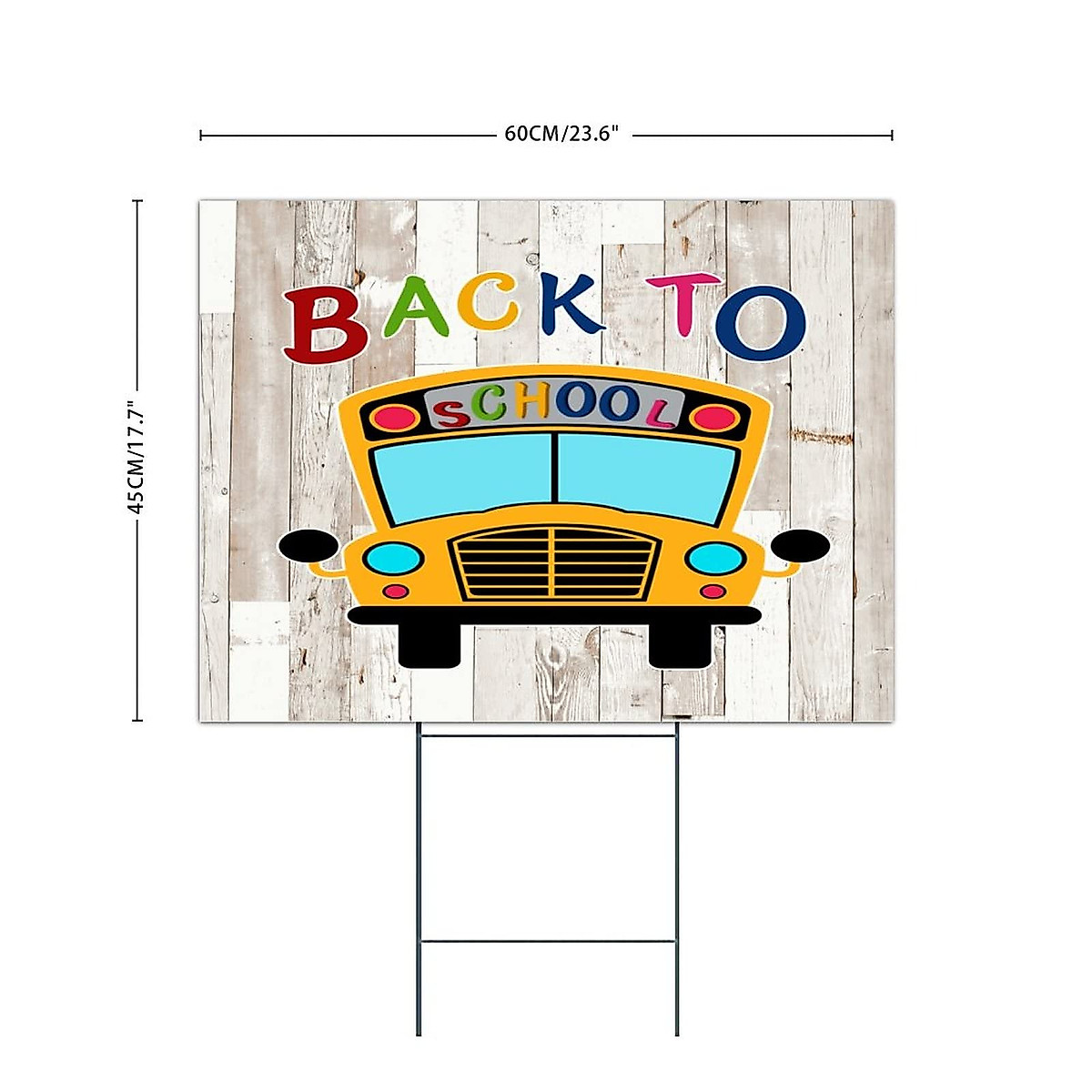 Back to School Lawn Sign Lawn Yard Decorations for Businesses 18x24 Inch Funny Lawn Signs with Stakes Preschool Kindergarten 1st Grade Corrugated Plastic Lawn Signs with Stakes for Rent House