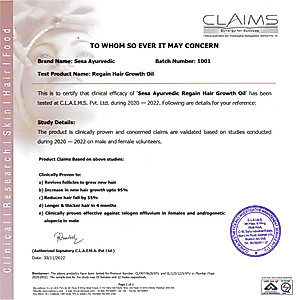 SESA Ayurvedic Regain 2 Step Hair Oil Growth Kit With 26 Herbs And 6 Essential Oils Promotes Hair Growth Reduces Hair Fall With Massager Natural Hair Oil For Women And Men, 100 Ml or 3.38 oz