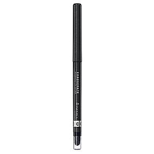 Rimmel London Exaggerate Waterproof Eye Definer Eyeliner, Highly Pigmented, Long-Wearing, Built-In Smudger, 263, Starlit Black, 0.01oz