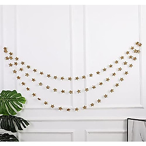 4 Pack Star Garland Recycled Books Vintage Pages Garland Newspaper Bunting Party Holiday Christmas Strand String Banner Wedding Decorate(Vintage)