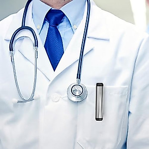 Qcwwy LED Penlight Aluminum Alloy Portable USB Rechargeable Dual Beam Penlight for Medical Professionals, Nurses - Pocket Handheld Light