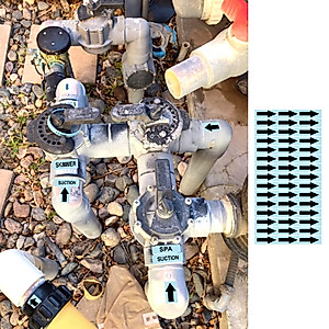 Pool Equipment Identification Labels Waterproof PVC Sticker Labels for Swimming Pool, Spa Equipment, Plumbing, & Piping Parts 1/2 x 2 Inch 125 Pcs Adhesive Labels (Swimming Pool, Blue)