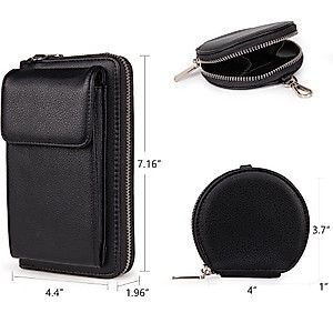 Montana West Small Purses for Women Crossbody Cell Phone Wallet Bag with Credit Card Slots MWC-180BK