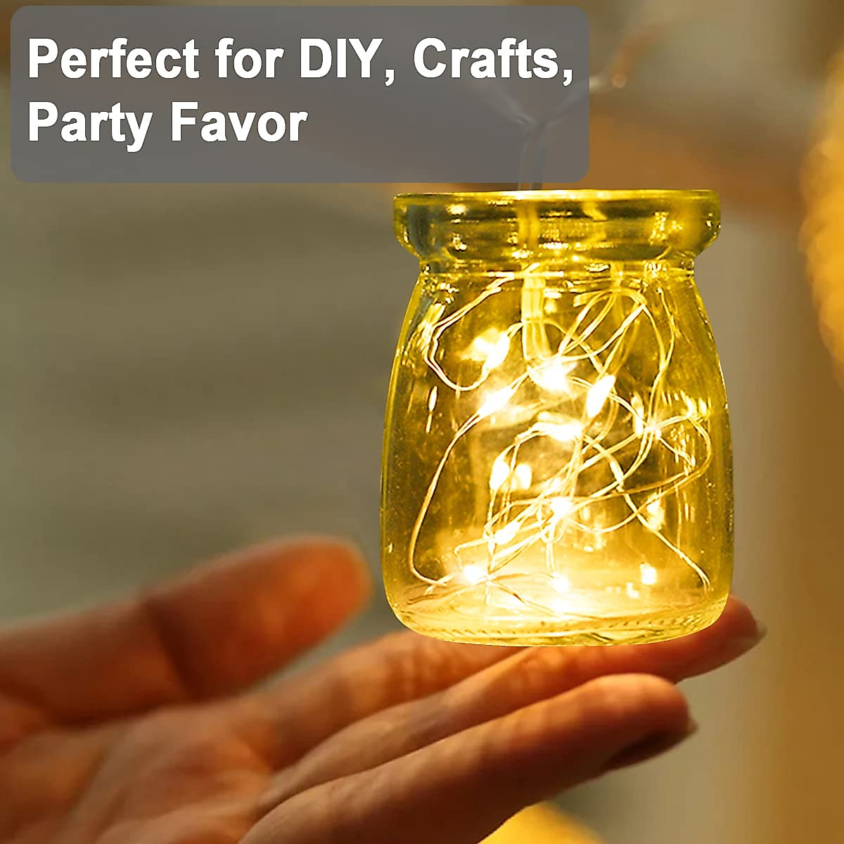 TAOUNOA 29 Pcs Small Glass Jars with Cork Lids, 5 oz Yogurt Jars Candle Jars Mini Glass Bottles Wedding Favor Jars Little Pudding Jars with String