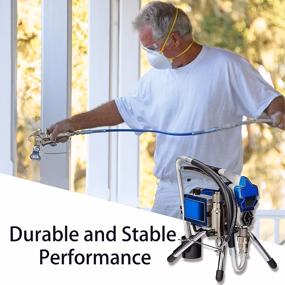 Upgraded Stainless Steel suction hose & Reflux Line Sets,Airless Paint Sprayer Accessories,Compatible with Graco 390 395 490 495 595,Fit for Tongshan T300 500 Airless Spraying/Line Painting Machine