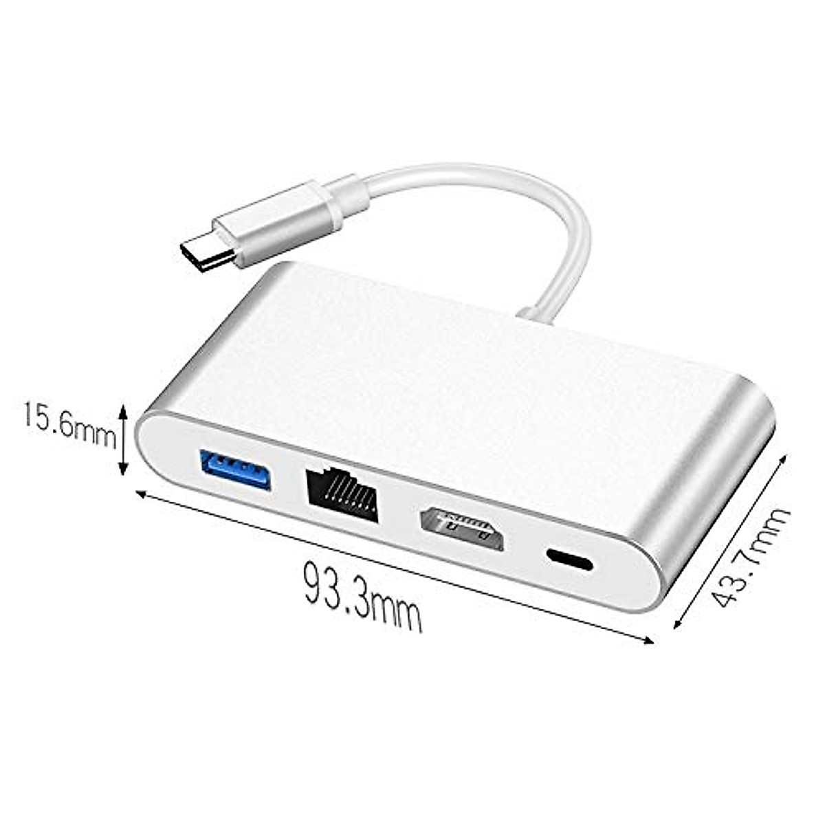 Leya-US Spare Part HW-TC42 4 in 1 Type-C/USB-C Multifunctional Extension HUB Adapter
