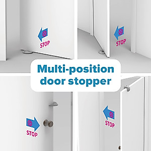 Neobay Door Stoppers and Door Pinch Guard 2 Function in 1, Sturdy Stack Up Design, Heavy Duty Door Stoppers for Bottom of Door on Carpet, Concrete, Tile& Wood, 2 Packs, Gary