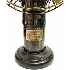 kerosene operated 15" Blades Steam Working Table Fan Vintage Metal Brass Style