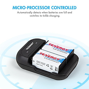 Tenergy TN141 Smart Charger for NiMH 9V Rechargeable Batteries, 9V Cells Battery Charger, 9 Volt NiMH