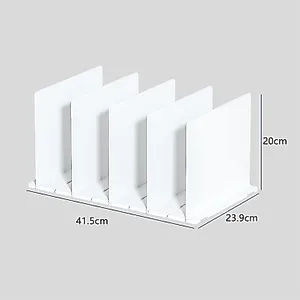 RHBLME Adjustable Shelf Dividers, Plastic Handbag and Purse Organizer, Spacing and Detachable Handbag Organizers for Closets, Space Saving Closet Storage System