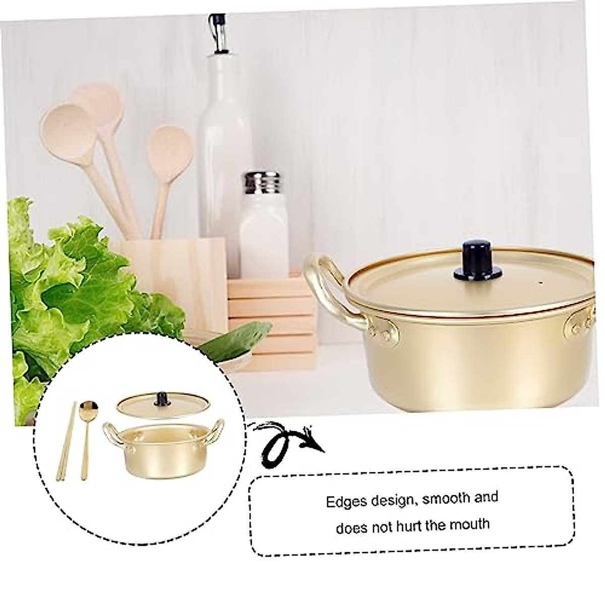 Cabilock 1 Set Korean Ramen Pot Mini Microwave Outdoor Cooking Stove Wine Set Kitchen Supplies Butter Melting Pot Non Stick Stock Pot Portable Cooking Pot Non Stick Pot Instant Noodle Pot
