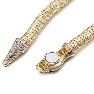 LUREME Flexible Bendable Snake Necklace Adjustable Snake Collar Choker Necklace Snake Waist Chain for Women (nl006311-1)