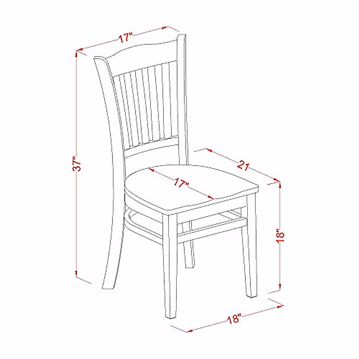 East West Furniture ANGR3-LWH-W 3 Piece Kitchen Table & Chairs Set Contains a Round Dining Room Table with Pedestal and 2 Solid Wood Seat Chairs, Linen White