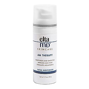 EltaMD AM Therapy Facial Moisturizer Lotion, Lightweight Face Moisturizer for Women with Hyaluronic Acid, Hydrates and Moisturizes Skin, Oil Free, Fragrance Free, Safe for Sensitive Skin, 1.7 oz Pump