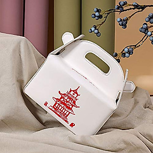 KUANG! Fashion Crossbody Handbags Takeout Box Shoulder Bag Chinese Tower Pu Packing Box Purse for Girls