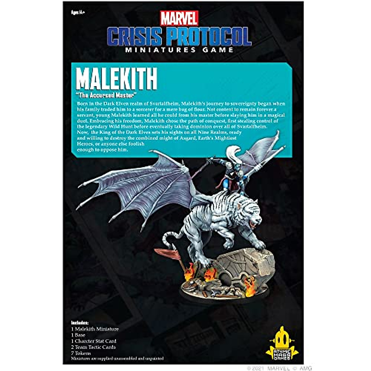 Atomic Mass Games Marvel: Crisis Protocol Malekith Character Pack - Ruler of The Dark Elves! Tabletop Superhero Game, Ages 14+, 2 Players, 90 Minute Playtime, Made