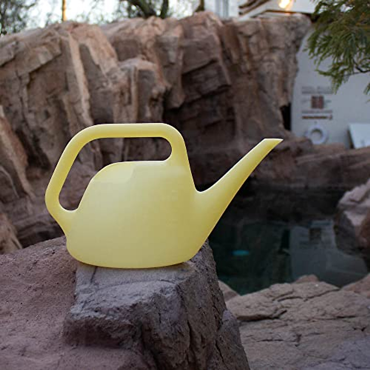 Bloem Translucent Watering Can: 1.5 Liter - Goldfinch Yellow - 4 Gallon Capacity, Easy to See Water Level, Loop Handle, Durable Resin, for Indoor and Outdoor Use, Gardening