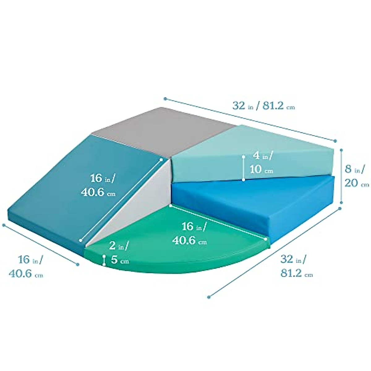 ECR4Kids SoftZone Junior Tiny Twisting Climber, Beginner Playset, Contemporary, 5-Piece