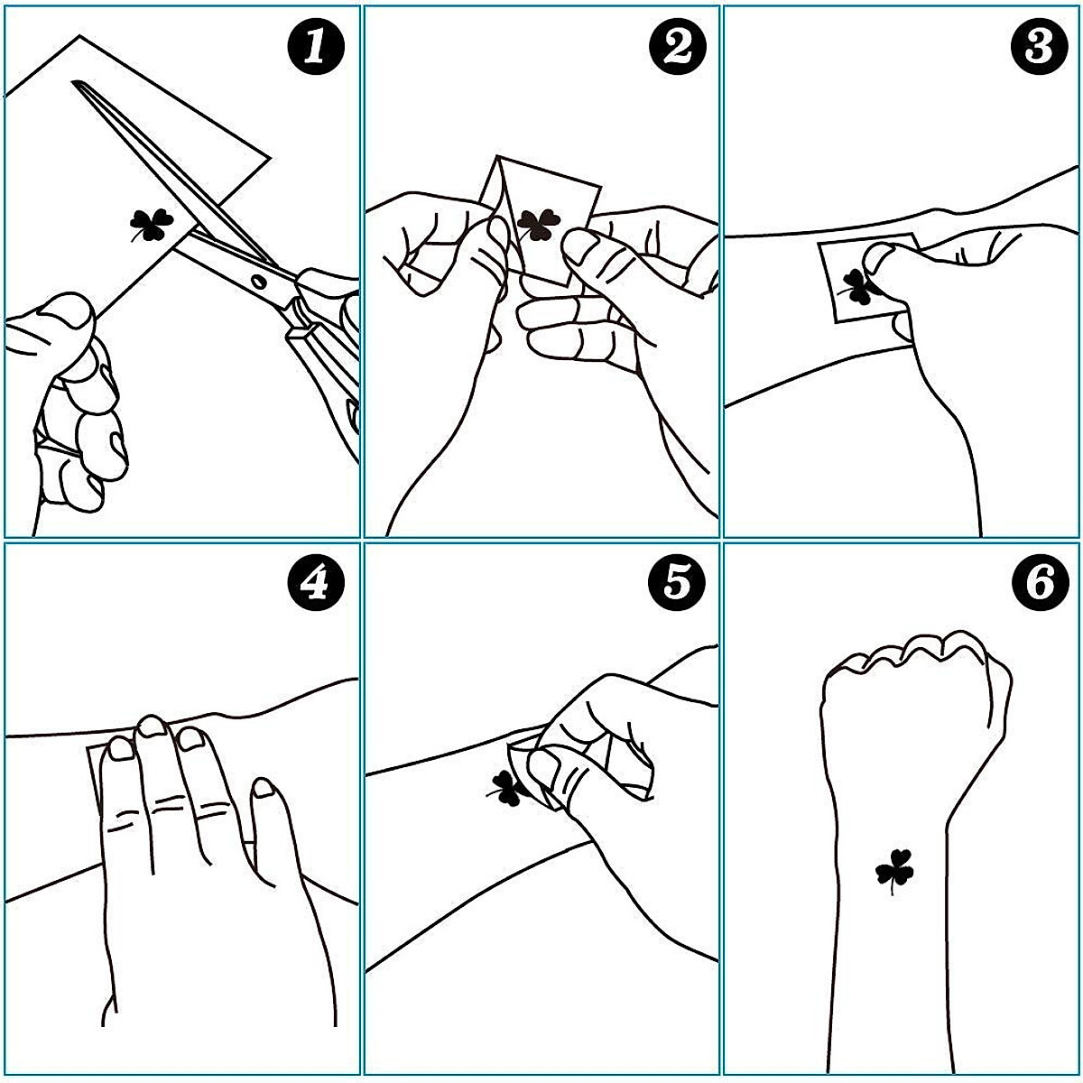BROTOU 20 Sheets St. Patrick's Day Tattoos Stickers, Shamrock Tattoos Temporary Stickers, Irish St. Patrick's Day Parade and Favors Party Decorations