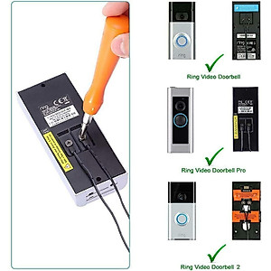 24VAC1A Video Doorbell Power Adapter - 26.5feet Extension Cable, AC110-120V to AC 24 for Eufy, Wyze, Ring, Nest, Ecobee, Sensi, Honeywell Thermostats, Arlo Wireless Video doorbell Transformer(White)