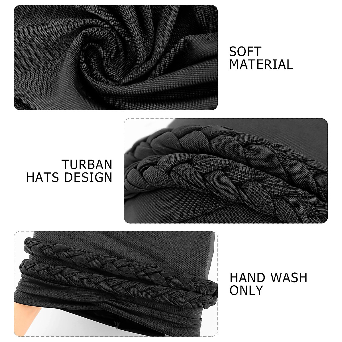 Turbans for Women African Pre-Tied Head Scarf for Women's Hair Wraps Cover Beanie Cap Cancer Chemo Headwear for Women